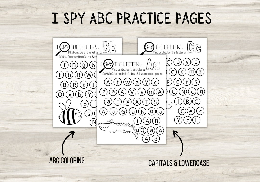 I Spy... Abcs Printable Worksheets | Kids Alphabet Activities ...