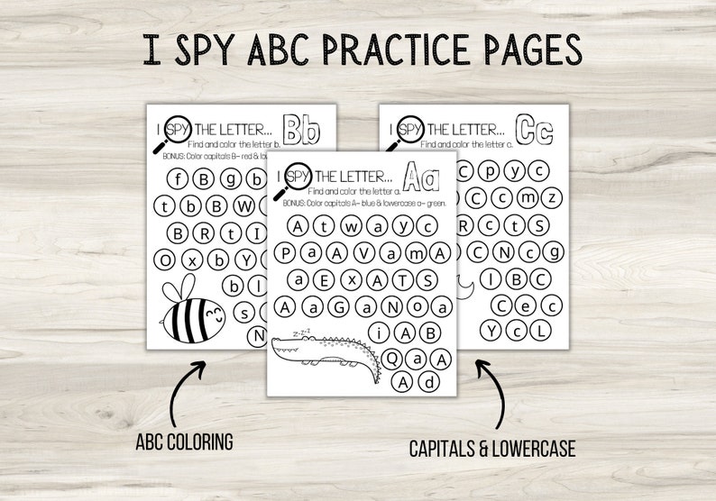 I Spy... Abcs Printable Worksheets | Kids Alphabet Activities ...