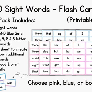 Sight Word Flashcards | Printable Flashcards for Kids | Kids Learning ...