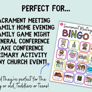 Sacrament Games | BINGO | LDS Games for Kids | Printable Church Bingo ...