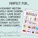 Sacrament Games BINGO LDS Games for Kids Printable Church Bingo Bible ...