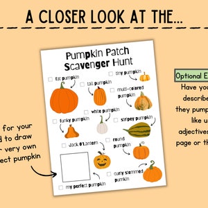 Fall Scavenger Hunt for Kids | Printable Pumpkin Patch Activity ...