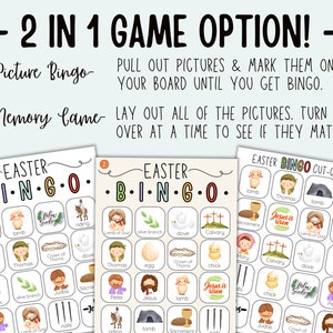 Easter Bingo | Printable Church Bingo | Bible Games for Kids ...