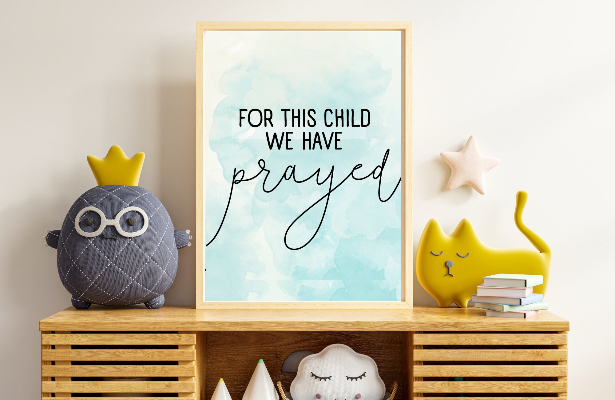 For This Child We Have Prayed Nursery Art Printable | Watercolor ...