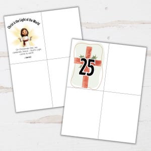 Printable Nativity Story Advent Calendar Cards | 25-day Christmas ...