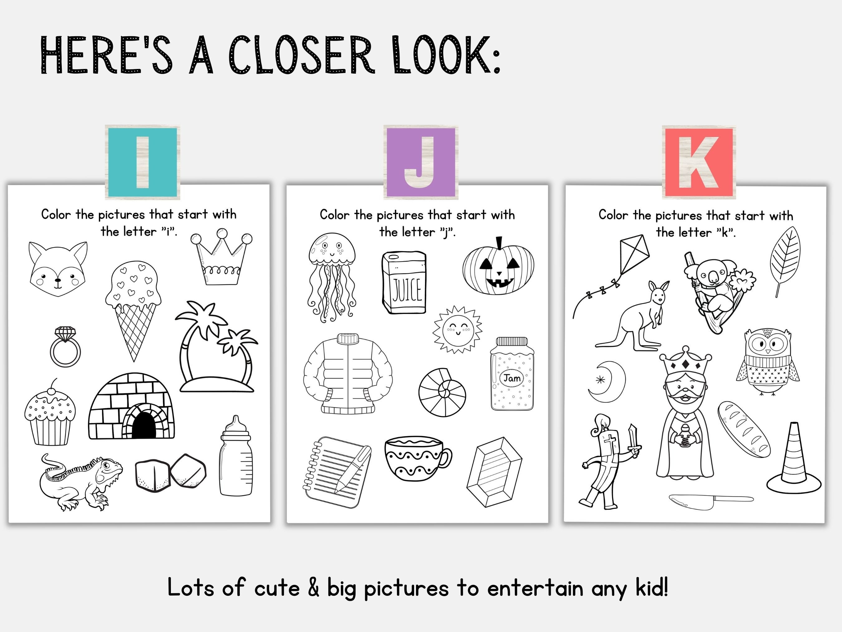 ABC Coloring Pages for Kids ABC Practice Worksheets Printable Coloring ...