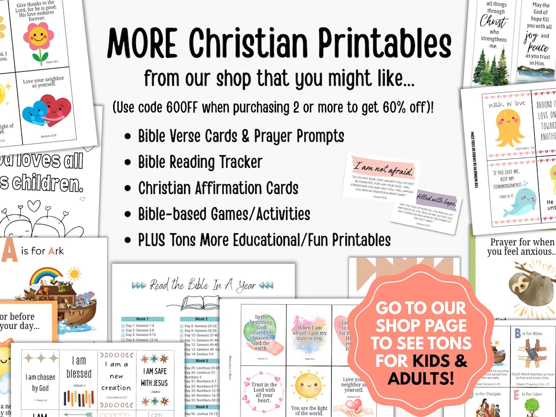 Printable ABC Bible Verses for Kids | 26 Scripture Cards A–Z ...