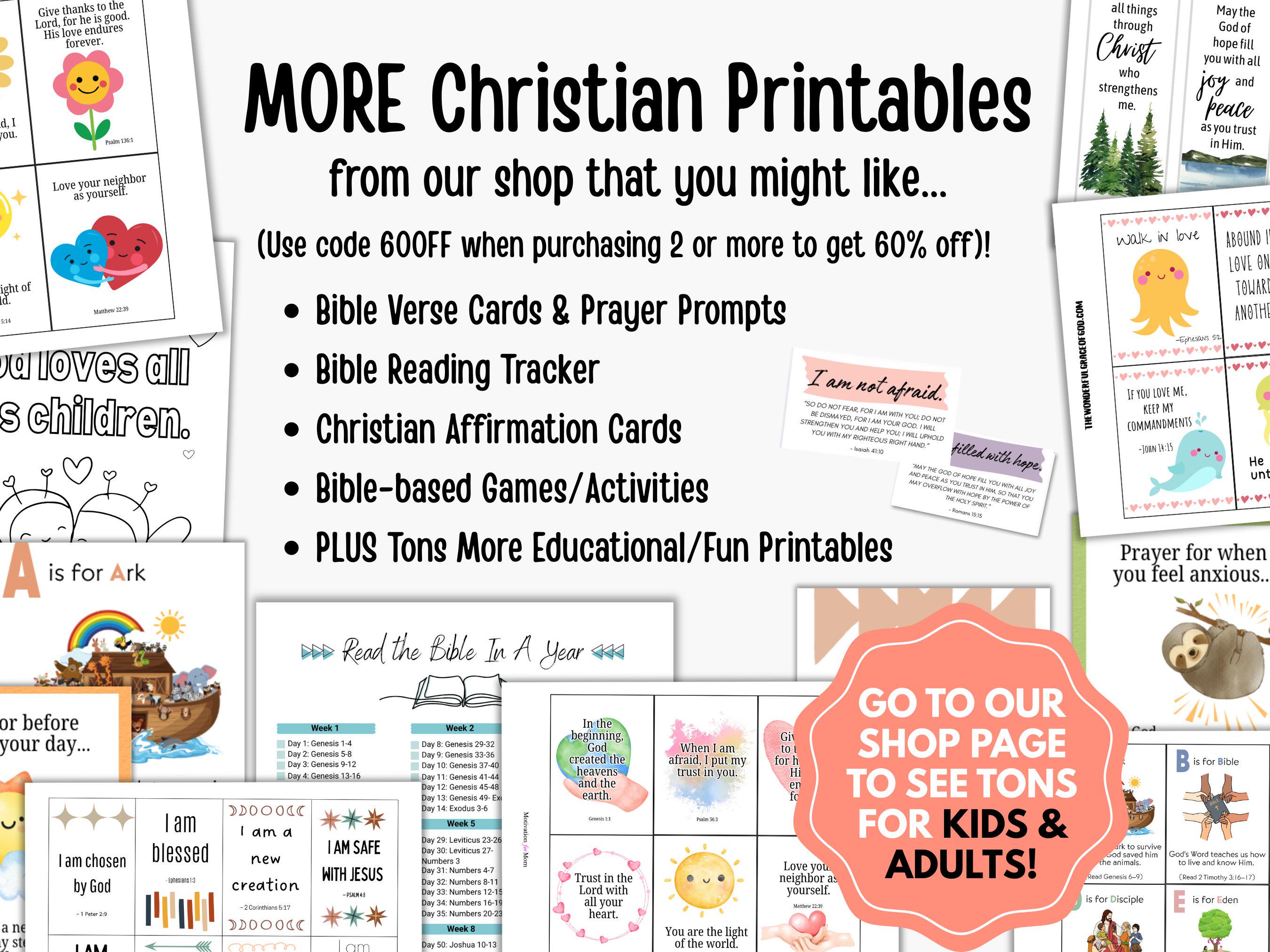 Printable ABC Bible Verses for Kids | 26 Scripture Cards A–Z ...