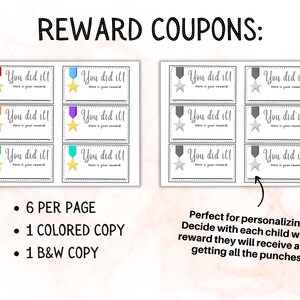 Kids Printable Reward Cards | Reward Punch Card for Kids | Reward ...