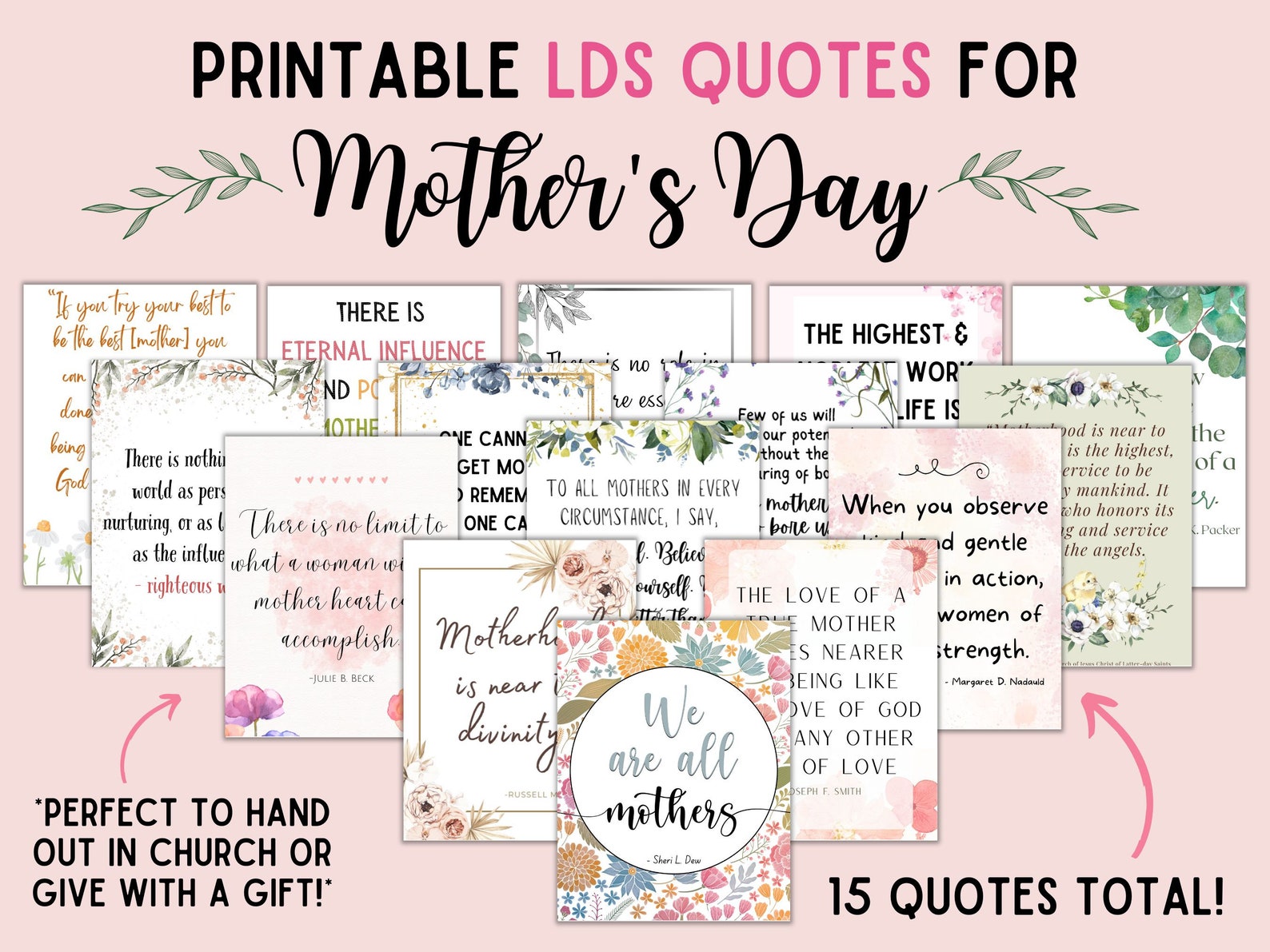LDS Quotes About Motherhood Mother's Day Quotes Mother's Day Card ...