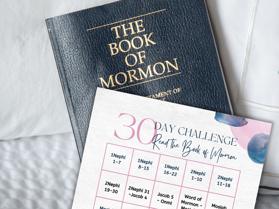 30 Day Book of Mormon Reading Chart Printable Reading Chart LDS Reading ...