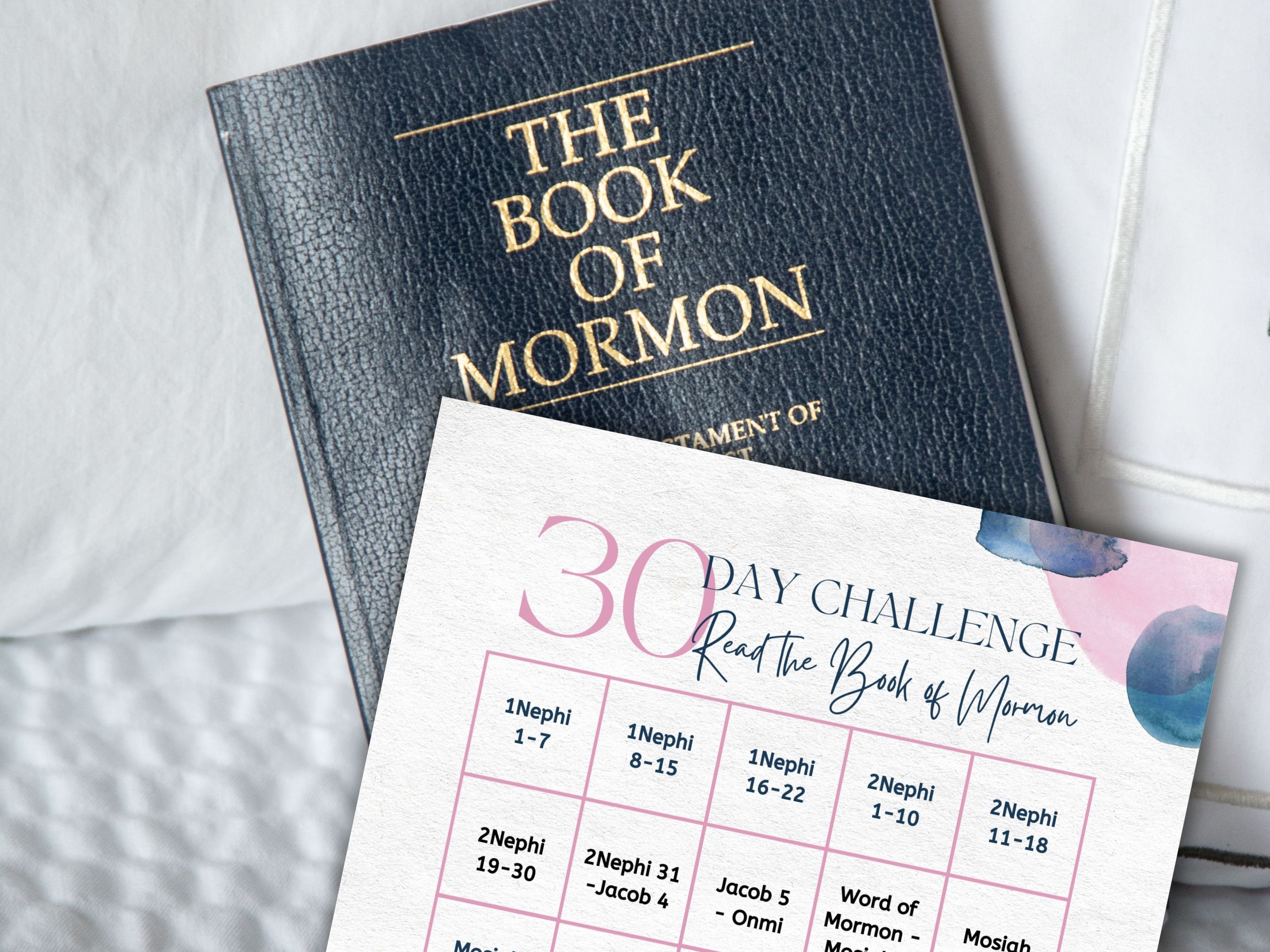 30 Day Book of Mormon Reading Chart | Printable Reading Chart | LDS ...