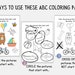 ABC Coloring Pages for Kids ABC Practice Worksheets Printable Coloring ...