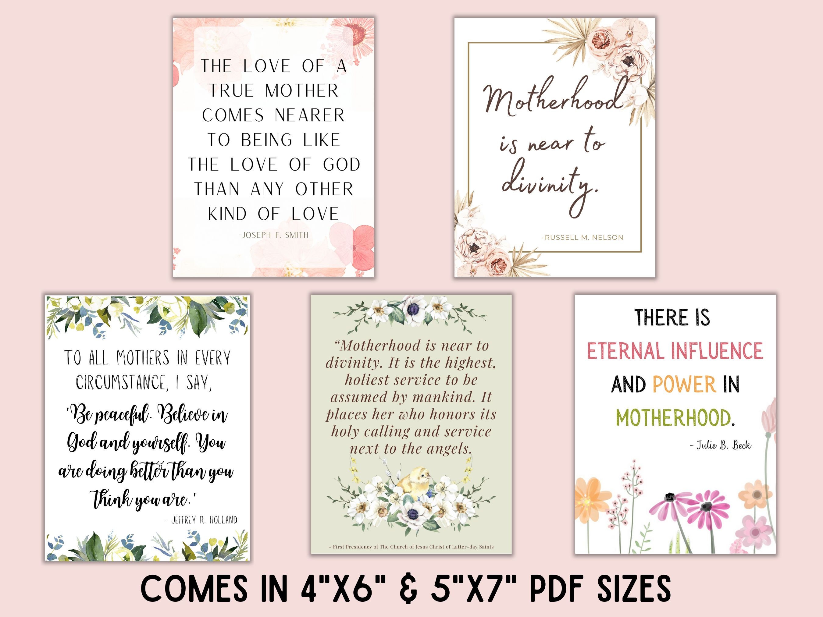 LDS Quotes About Motherhood Mother's Day Quotes Mother's Day Card ...