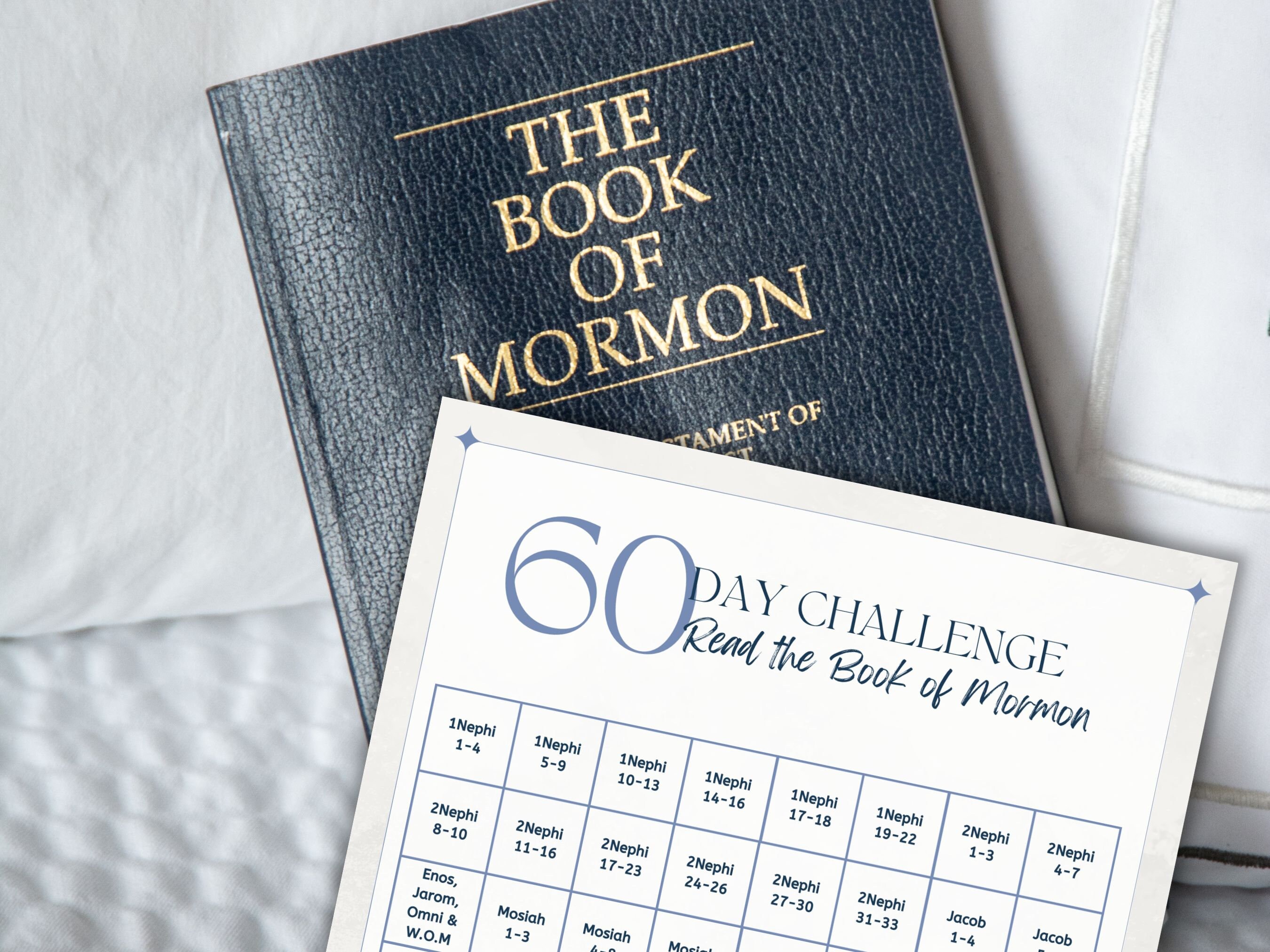 60 Day Book of Mormon Reading Chart | Printable Reading Chart | LDS ...