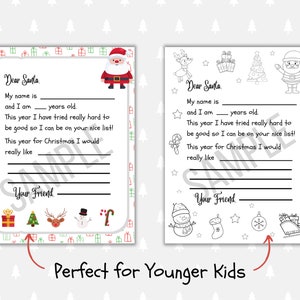 Kids Letter to Santa Bundle | Printable Kids Christmas Letter to Santa ...