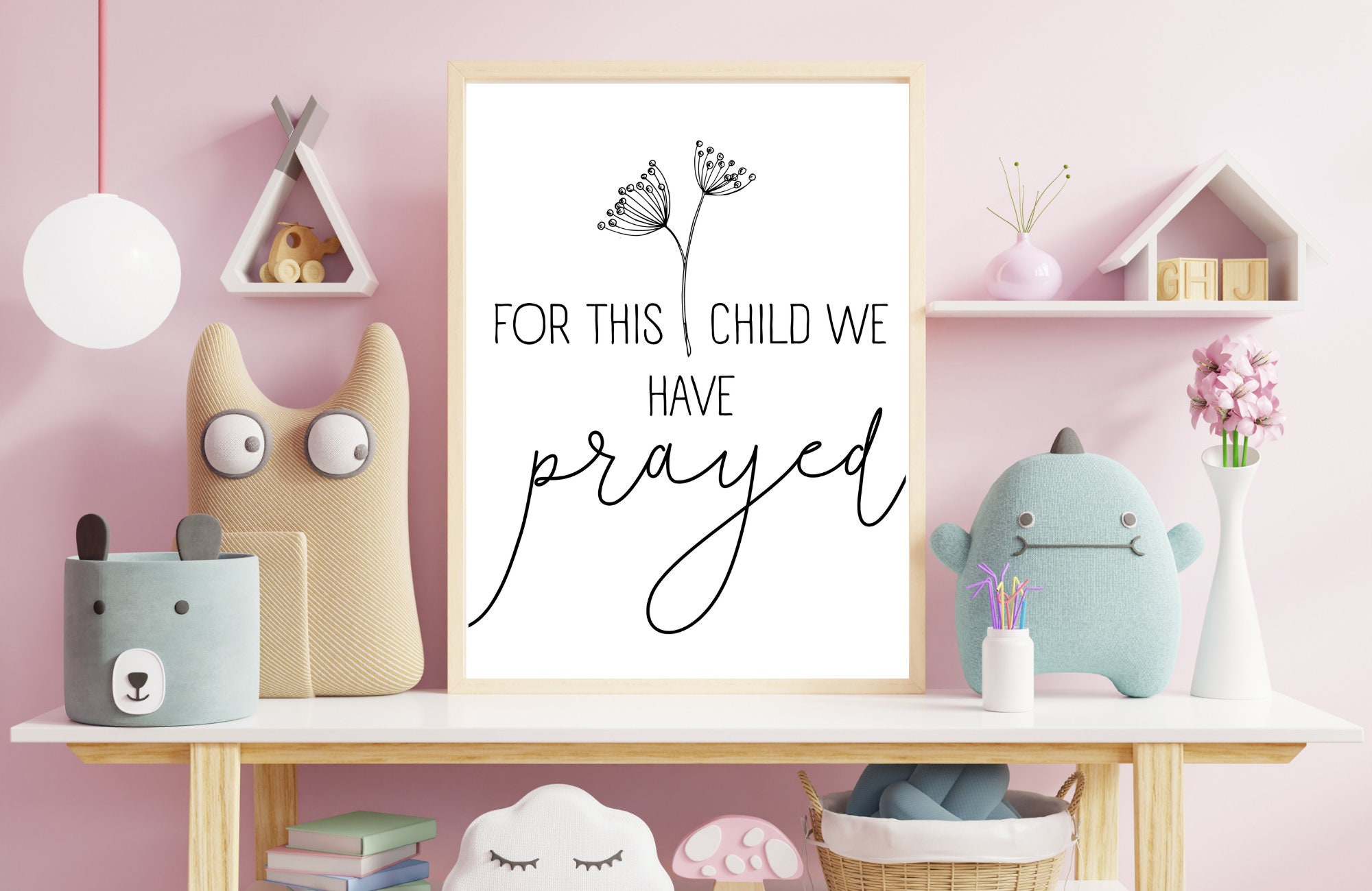 For This Child We Have Prayed Nursery Art Printable Nursery Wall Art ...