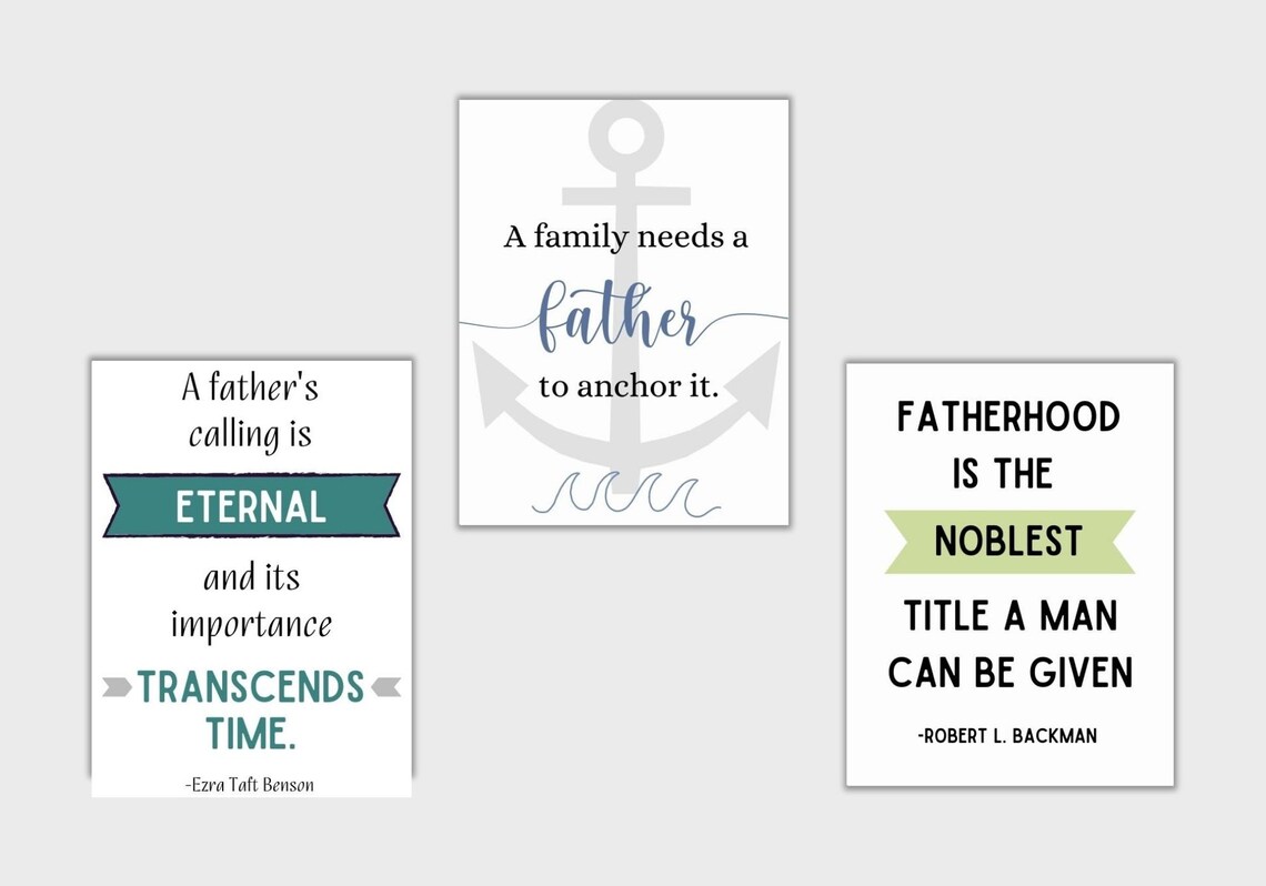 LDS Father's Day Quotes Printable | Father's Day Gifts | Father's Day ...