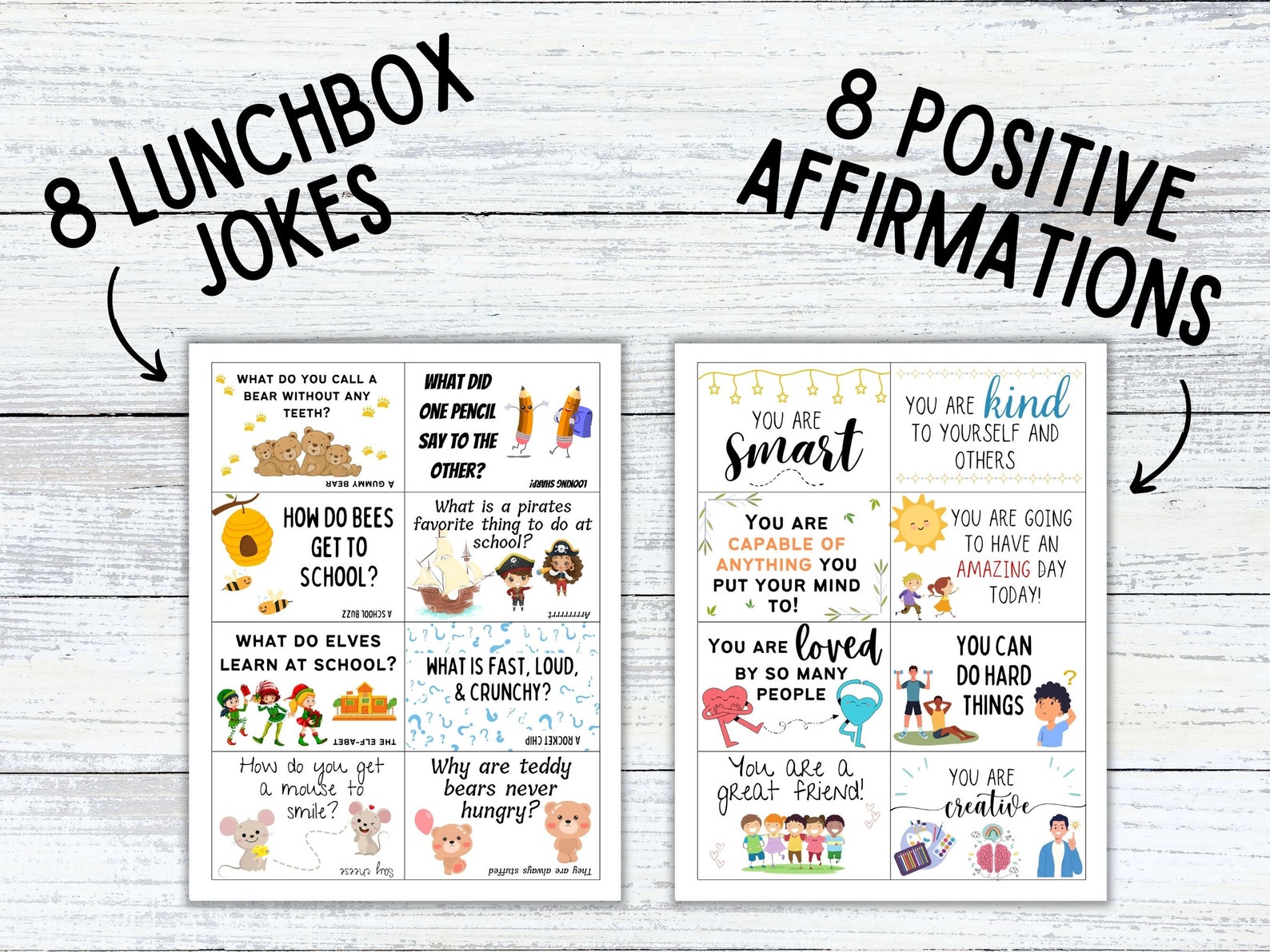 Kids Lunchbox Notes Printable | Lunchbox Jokes for Kids | Positive ...
