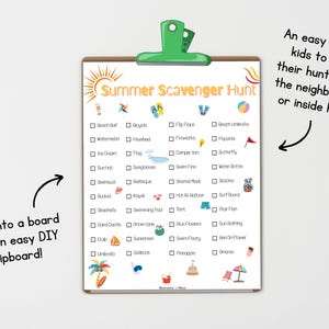 Summer Outdoor Activities for Kids and Families | Summer Scavenger Hunt ...