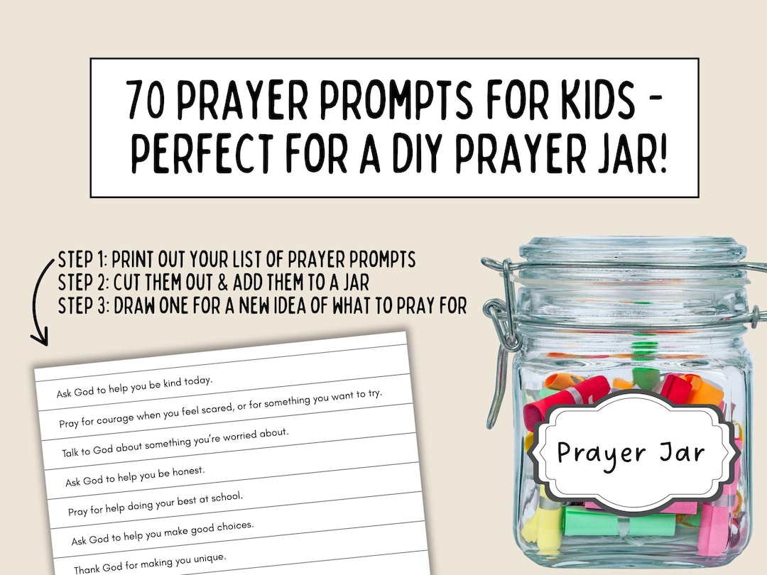 70 Prayer Prompts for Kids | Printable | Cut & Create DIY Prayer Jar ...