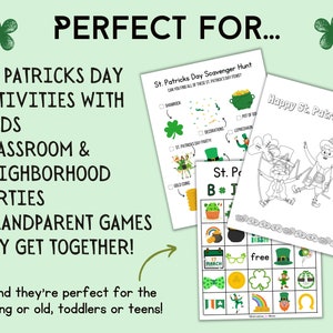 St. Patricks Day Activity Sheets for Kids | St. Patricks Day Activities ...