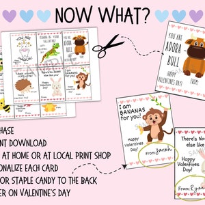 Cute Animal Valentines Day Cards | Printable Animal Valentines for Kids ...
