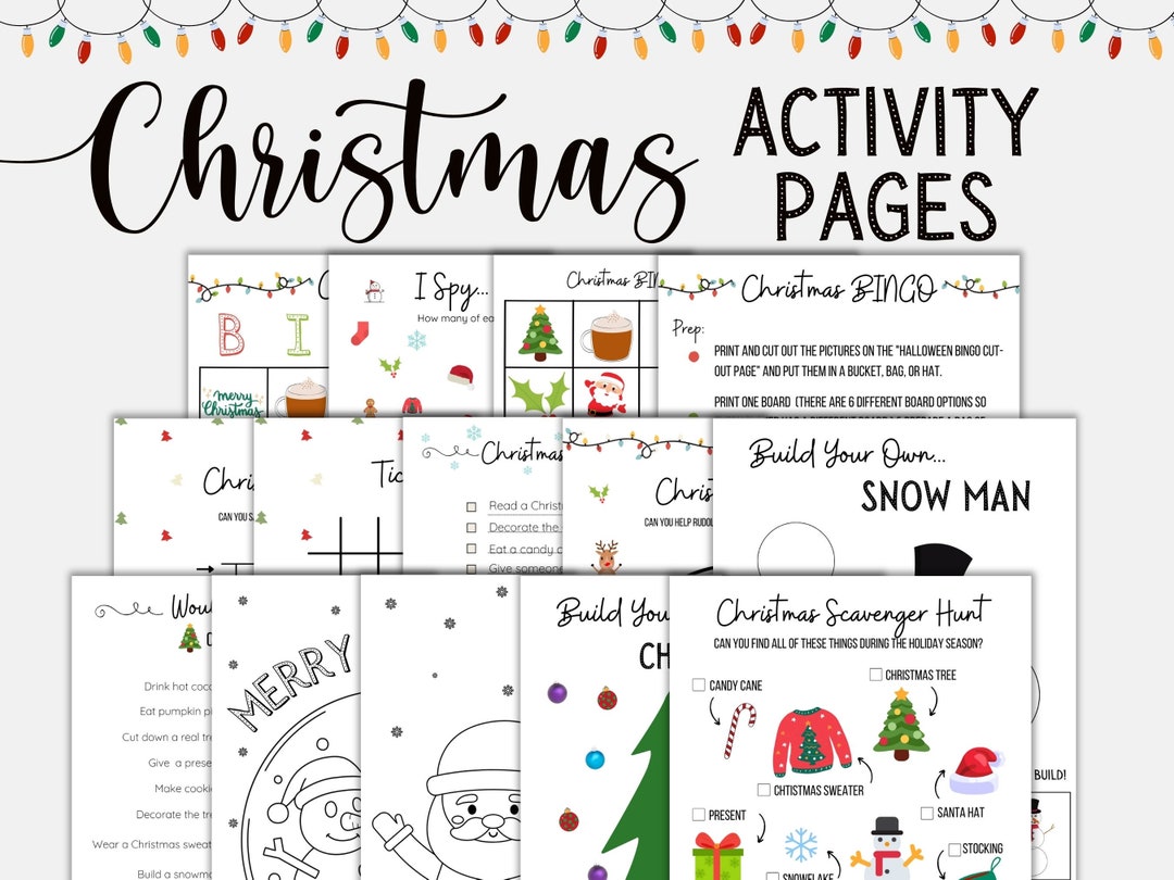 Christmas Activity Pages for Kids | Christmas Activities Printable ...