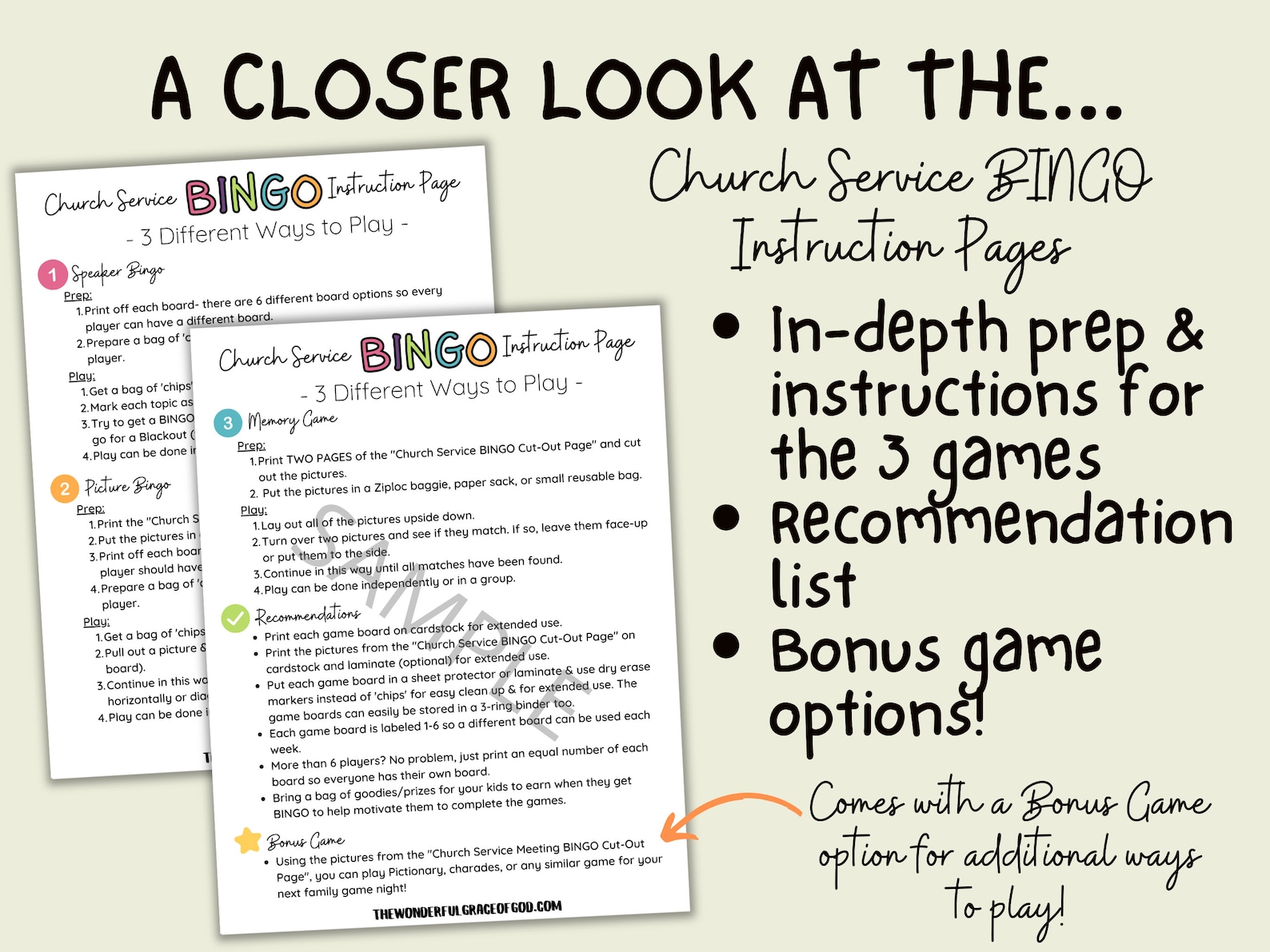 Bible Bingo | Printable Church Bingo | Bible Games for Kids | Printable ...