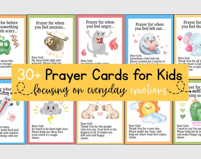 Catholic Kids Prayer Cards | Printable | Common Catholic Prayers | Set ...