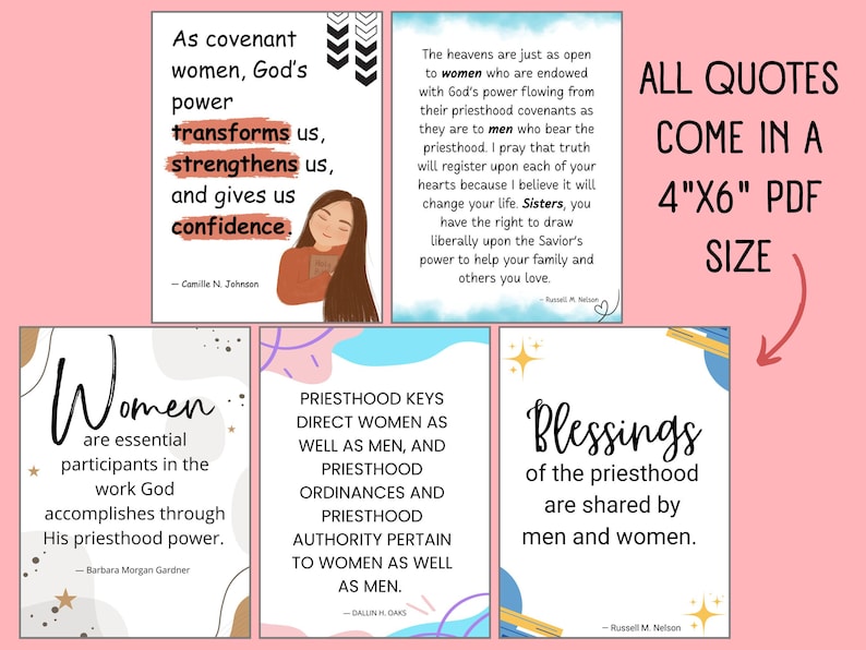 LDS Quotes About Women & the Priesthood | Printable LDS Quotes | Relief ...