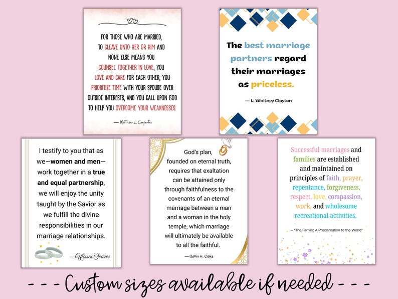 Printable LDS Quotes About Marriage | LDS Wedding Cards | LDS Quotes ...