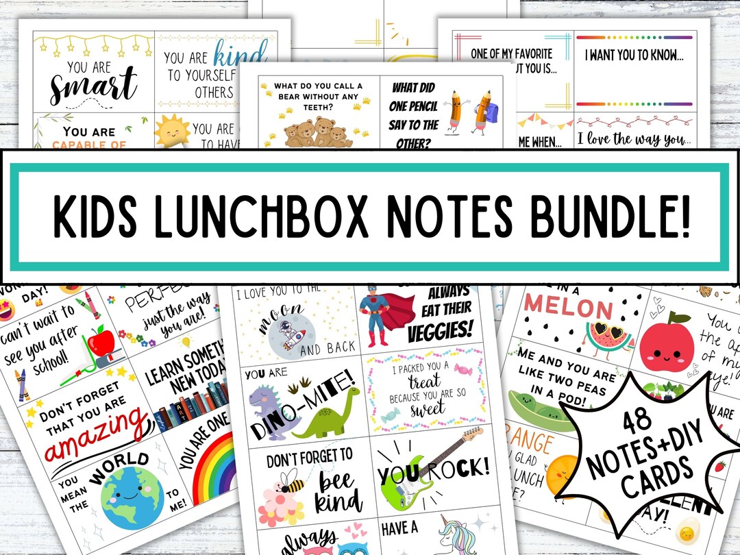Kids Lunchbox Notes Printable | Lunchbox Jokes for Kids | Positive ...