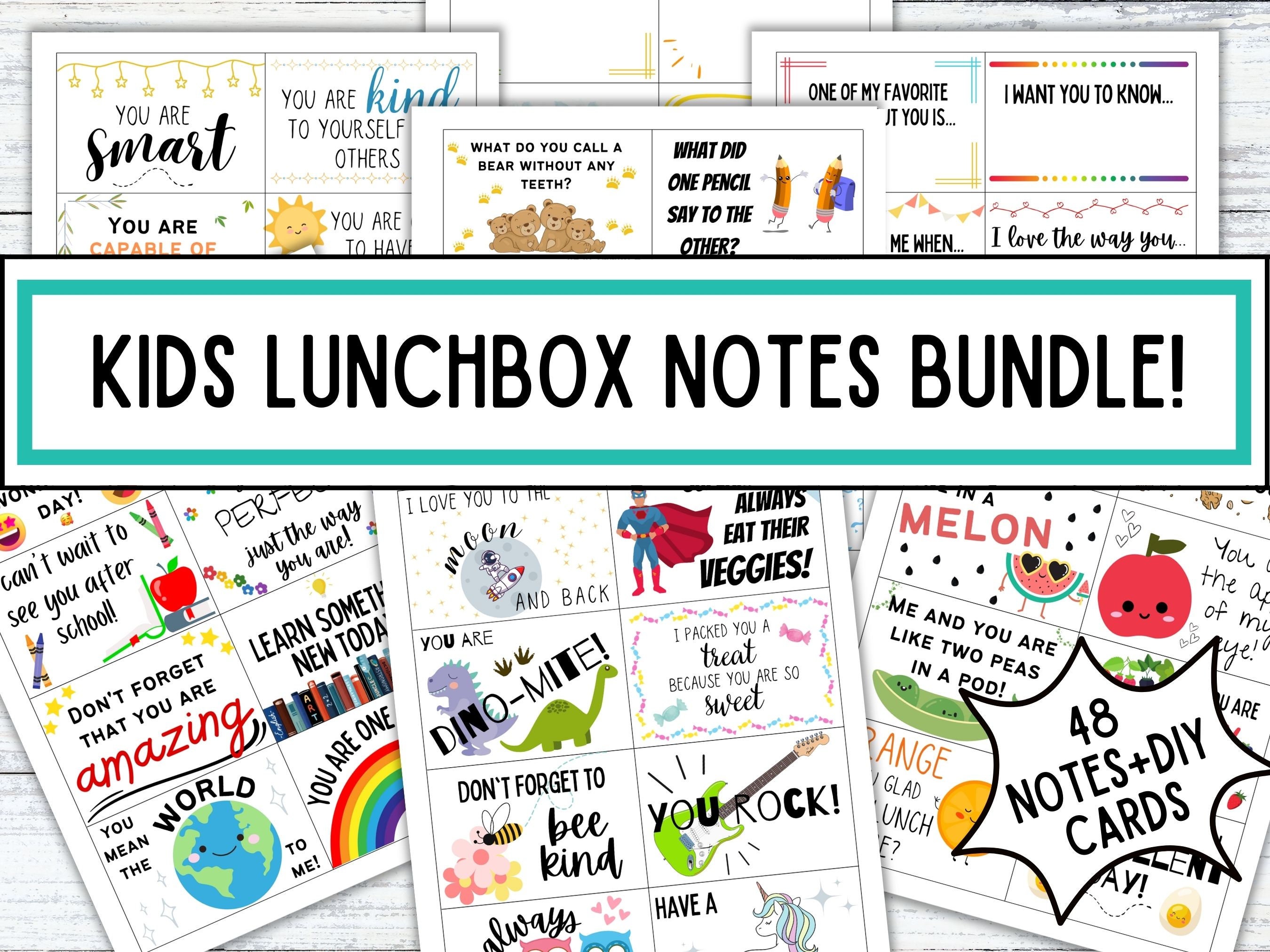 Kids Lunchbox Notes Printable | Lunchbox Jokes for Kids | Positive ...