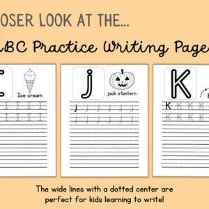 Alphabet Practice Worksheets Bundle | ABC Reading Writing | Kids ...