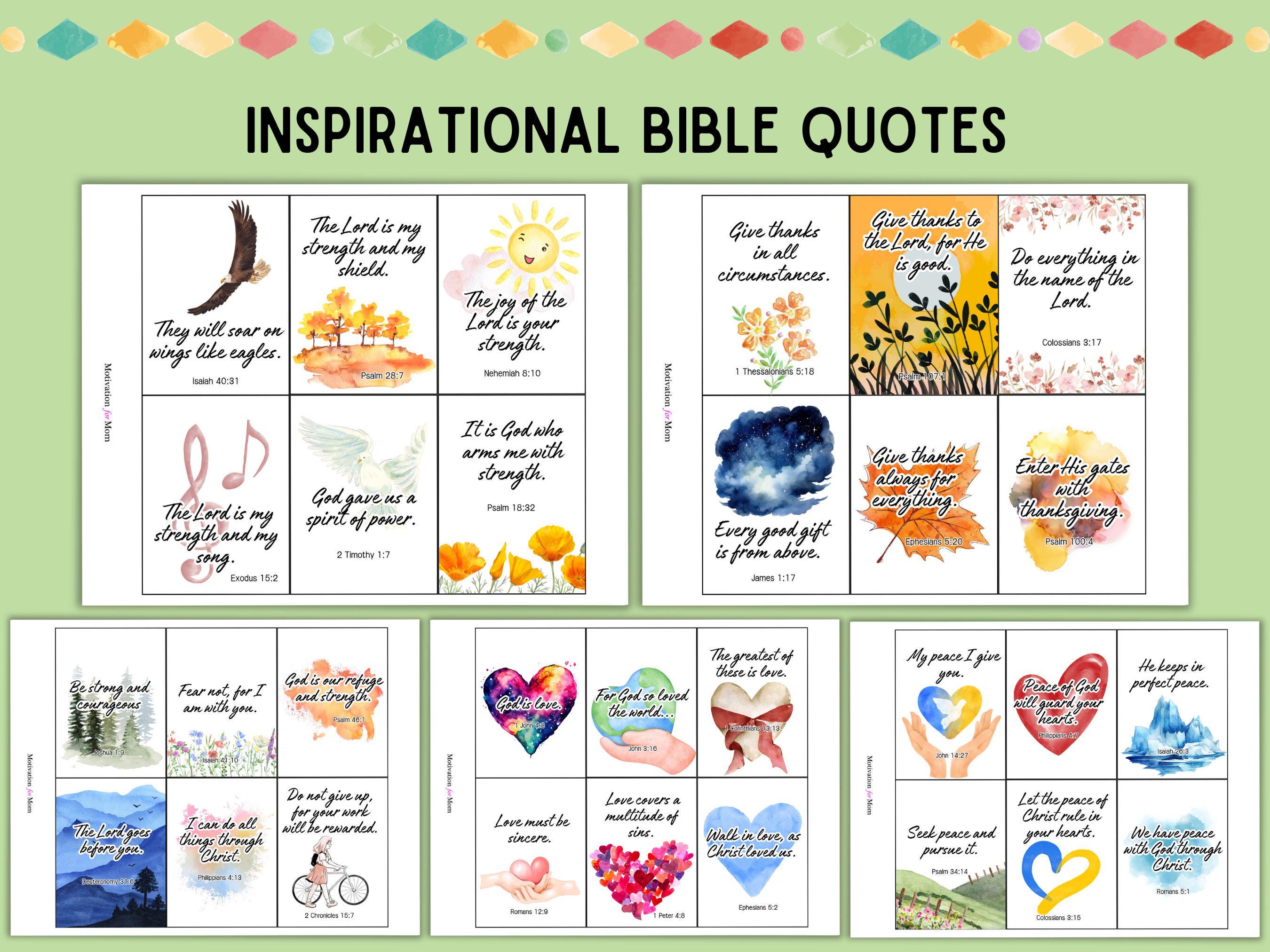 Inspirational Bible Verse Cards | Printable Scripture Cards | Prayer ...
