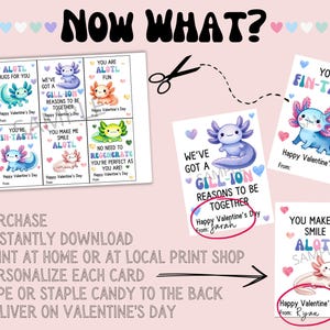 Axolotl Valentine's Printable | Super Cute Axolotl Themed Valentine ...