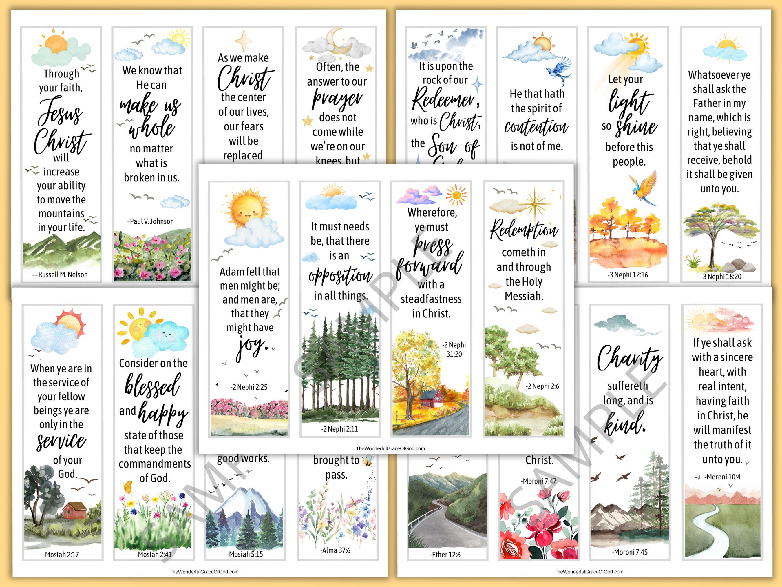 Printable LDS Bookmarks | LDS Quotes, Bible Verses, Book of Mormon ...