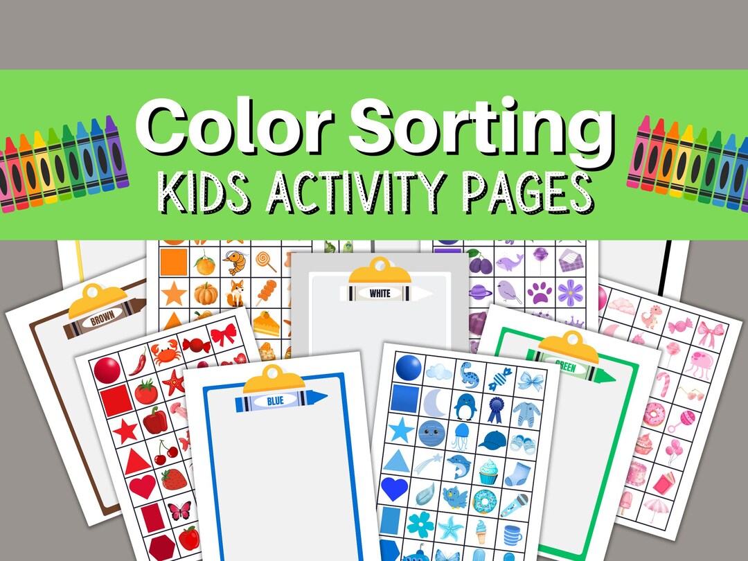 Color Sorting Game for Kids | Printable Color Matching Activity | Learn ...