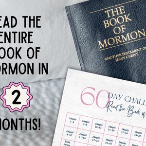60 Day Book of Mormon Reading Chart | Printable Reading Chart | LDS ...