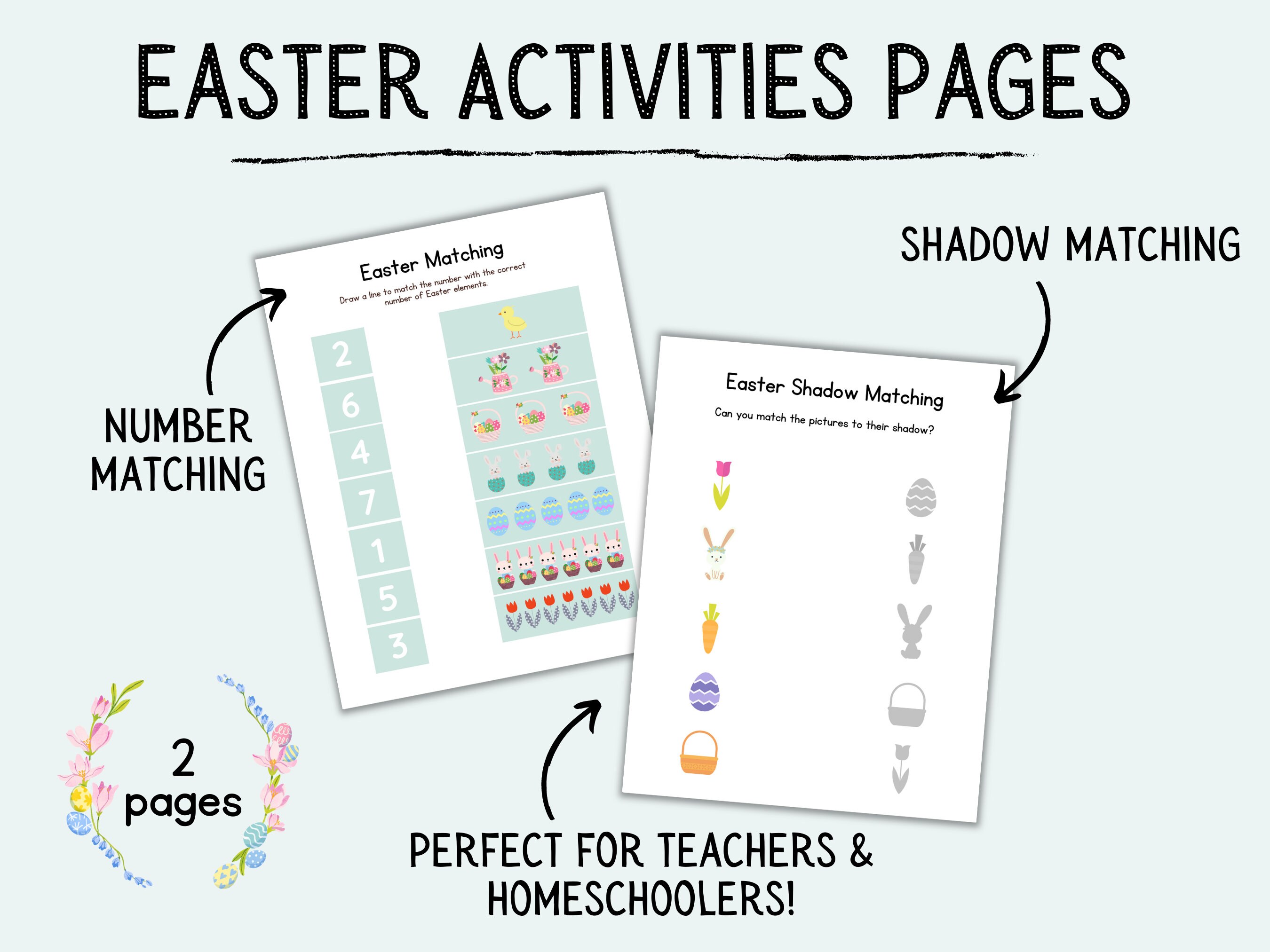 Easter Game Set Printables Easter Activity Sheets Educational ...