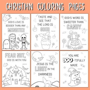 Christian Halloween Bible Verse Coloring Pages | Printable Scripture ...