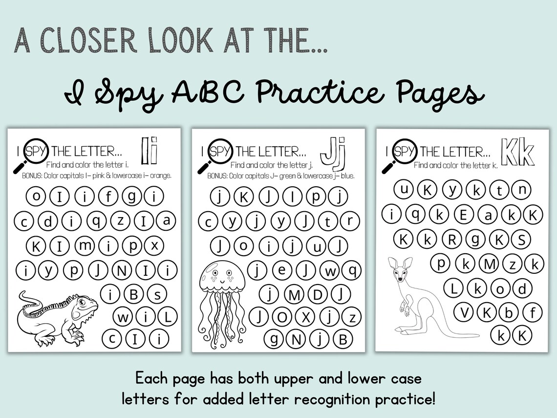 Alphabet Practice Worksheets Bundle ABC Reading Writing - Etsy