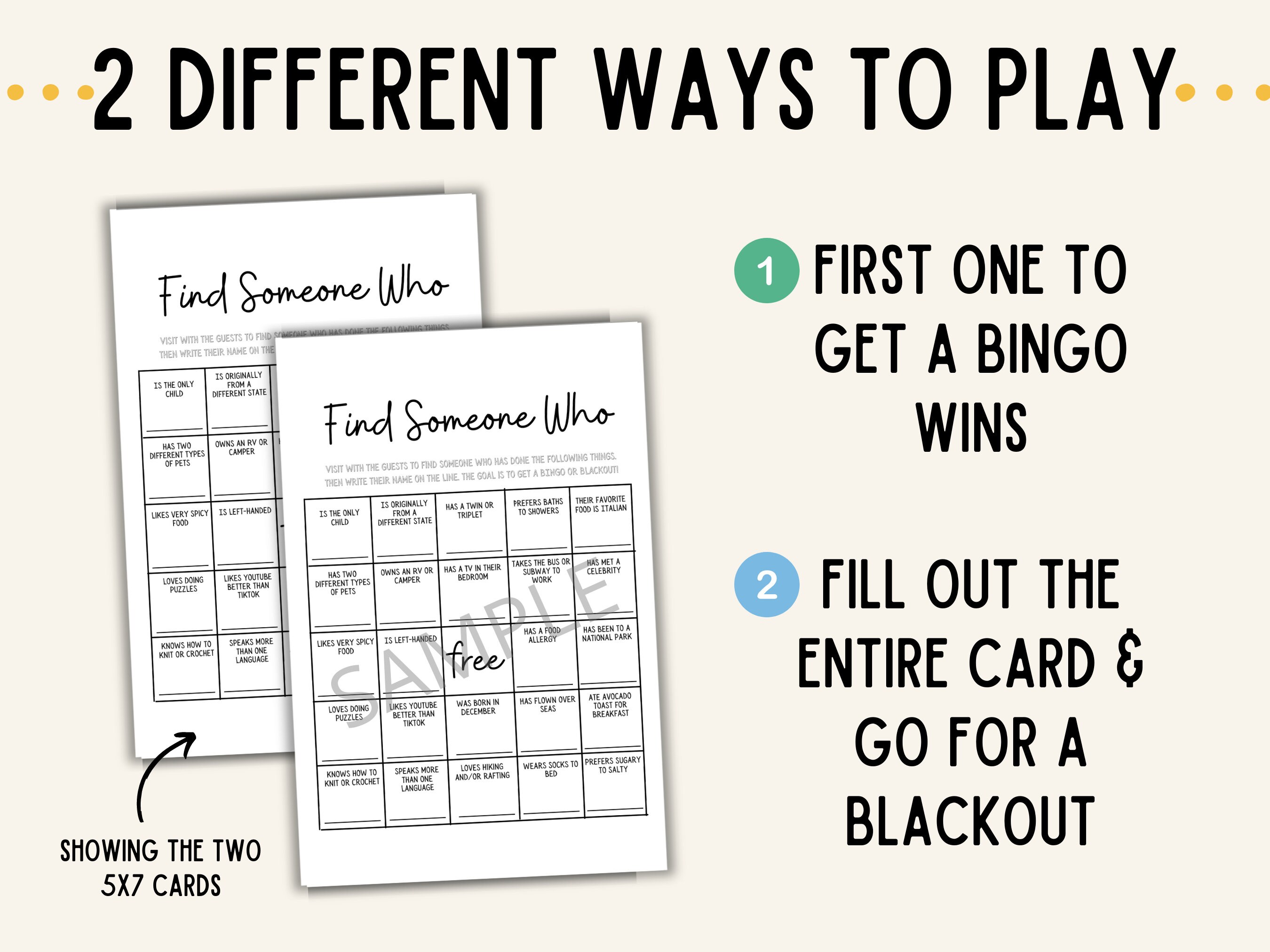 Icebreaker BINGO | Find Someone Who Activity | Getting to Know You ...