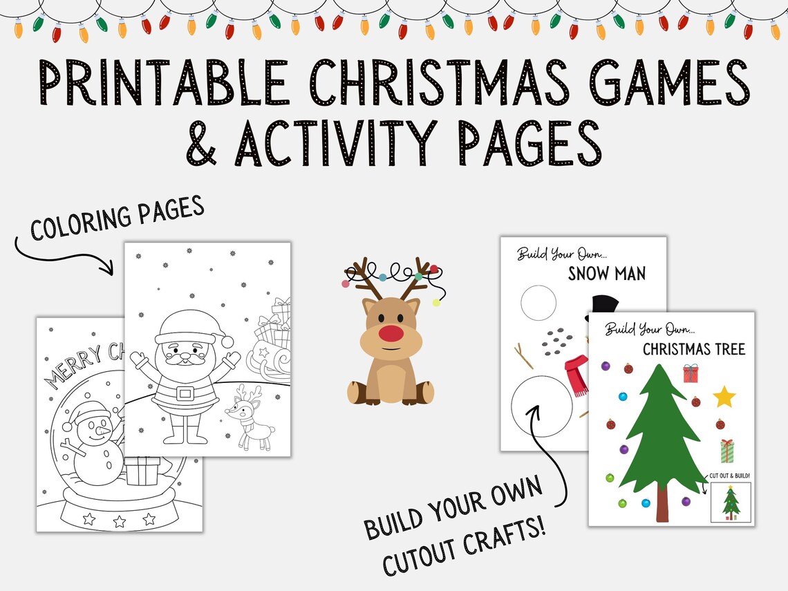 Christmas Activity Pages for Kids | Christmas Activities Printable ...