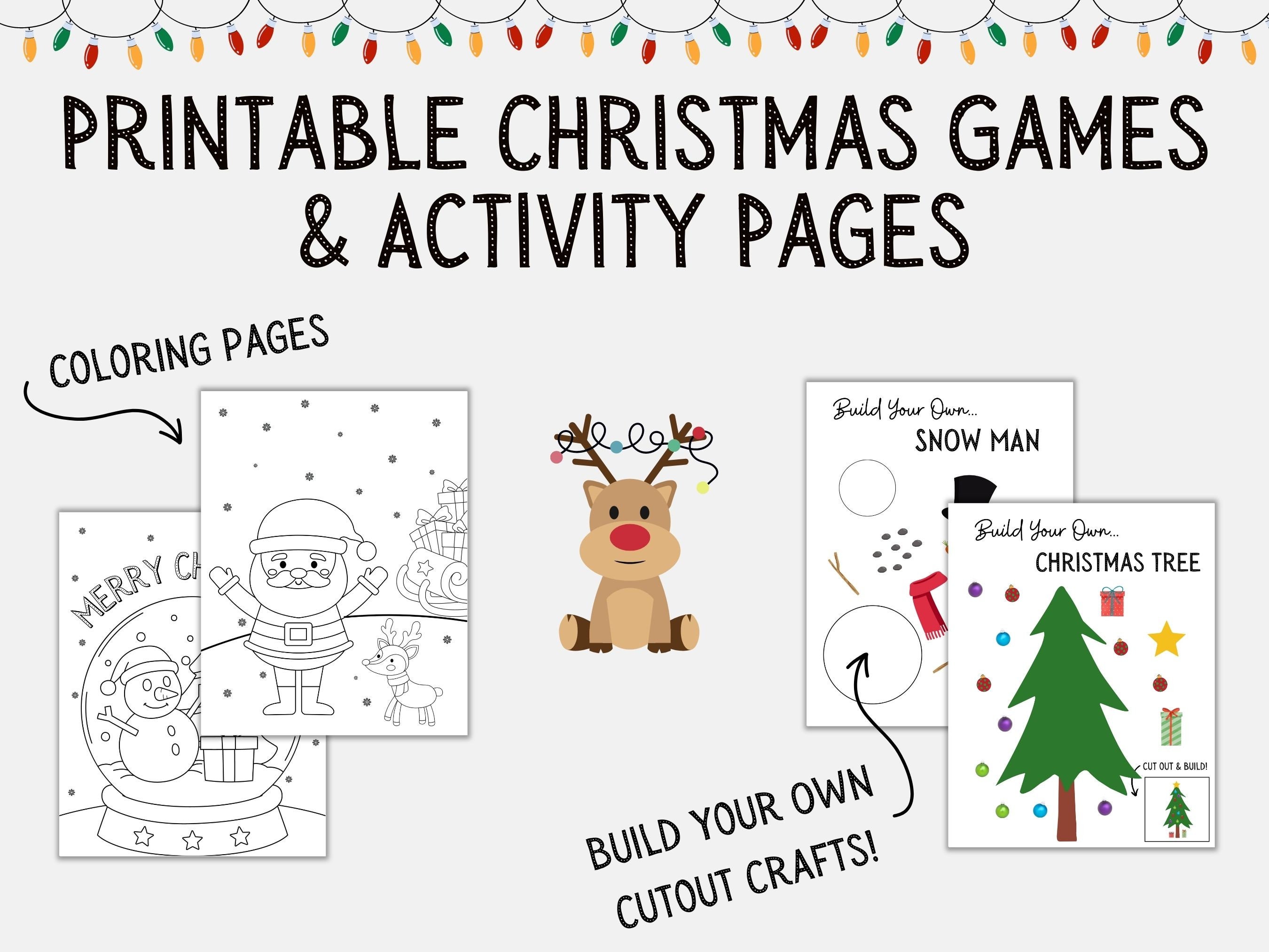 Christmas Activity Pages for Kids | Christmas Activities Printable ...