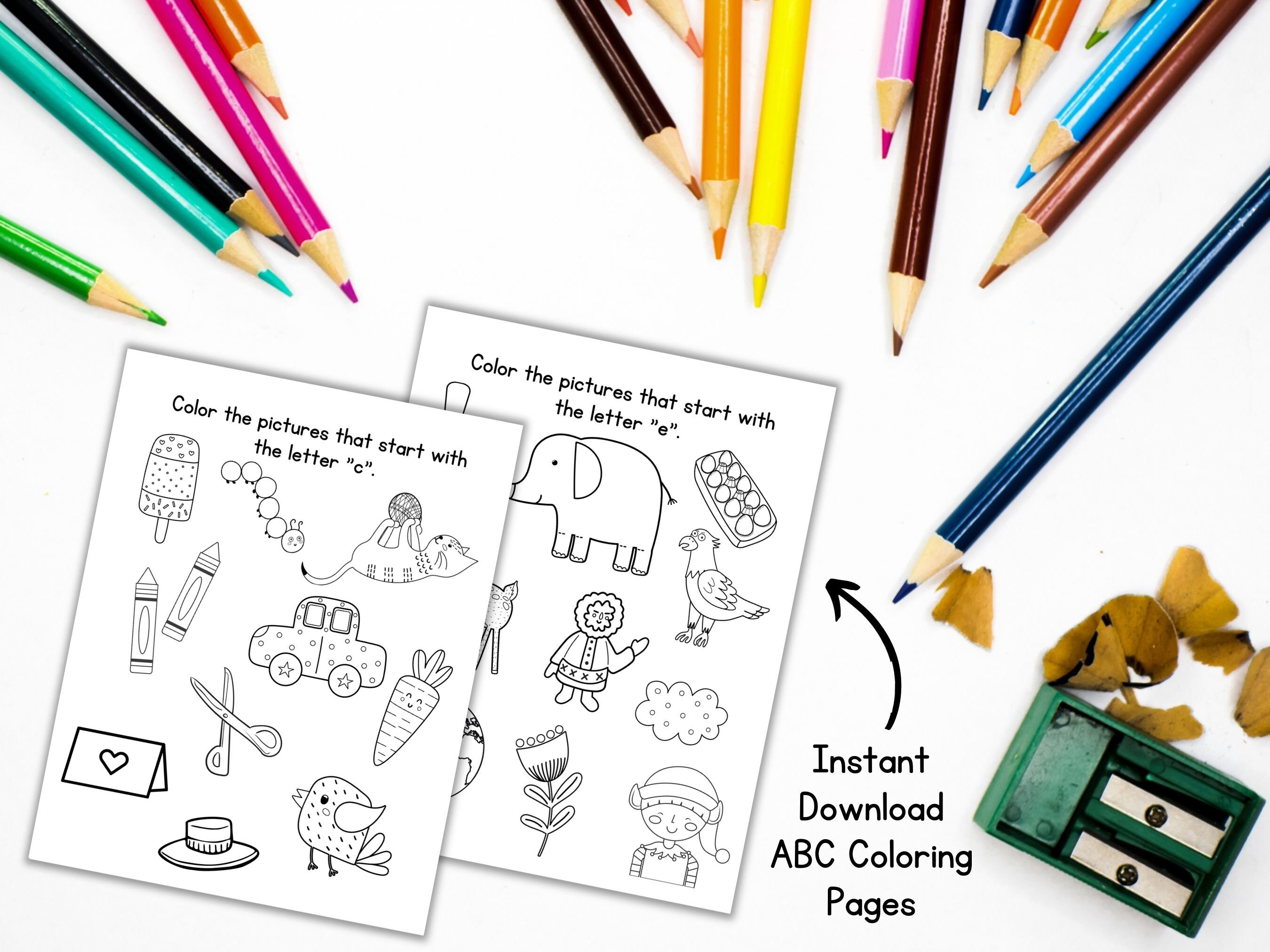 ABC Coloring Pages for Kids ABC Practice Worksheets Printable Coloring ...