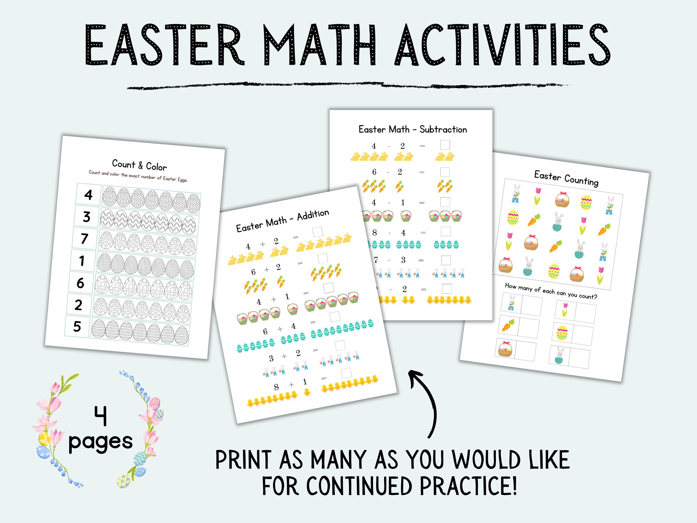Easter Game Set Printables Easter Activity Sheets Educational ...