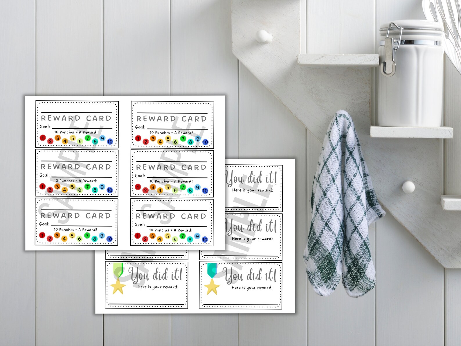 Kids Printable Reward Cards Reward Punch Card for Kids Reward Coupons ...