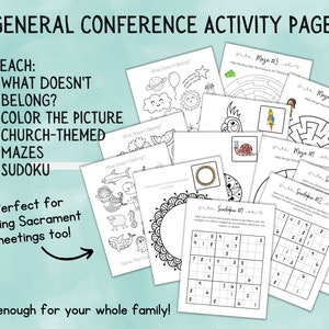 General Conference April 2026 Activities for Kids | LDS Conference ...